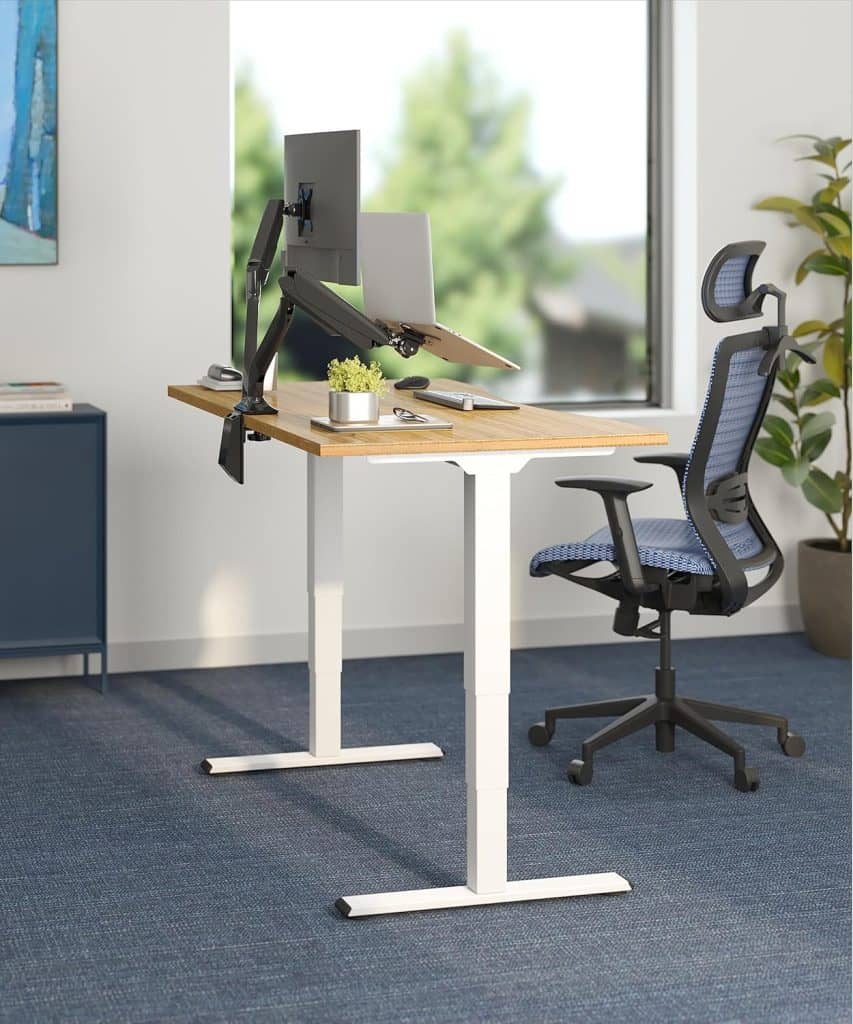 FLEXISPOT E6 Essential Bamboo Standing Desk - Essential Office Furniture