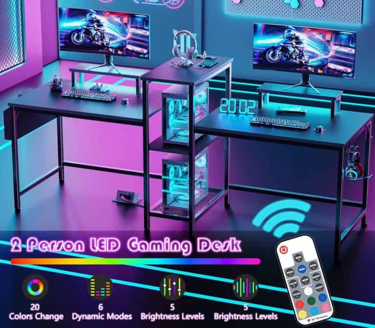 Furologee 2‑Person Gaming Desk - Essential Office Furniture