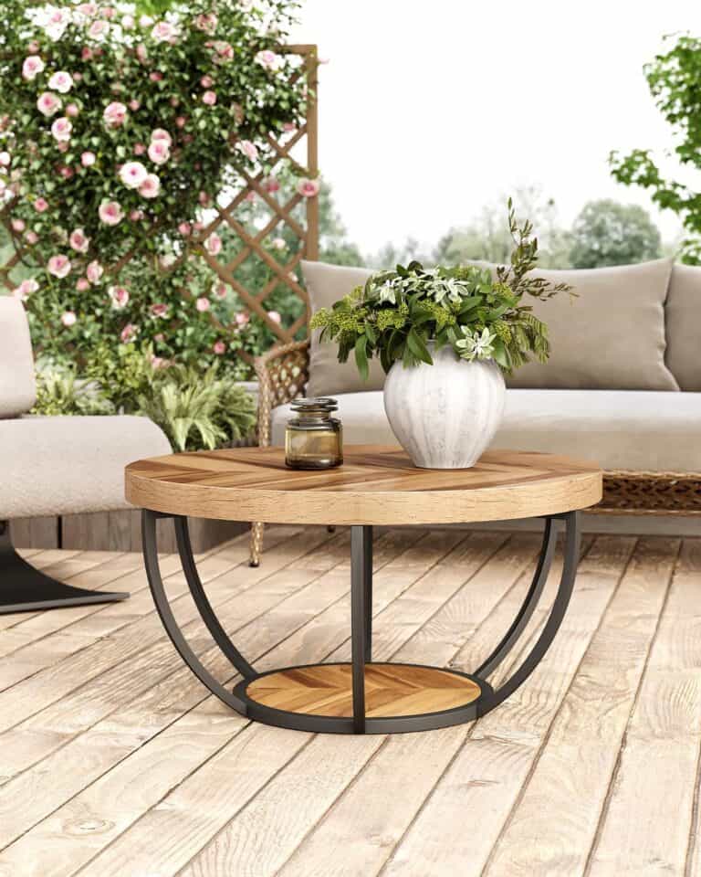 LITTLE TREE 32-Inch Round Coffee Table - Essential Office Furniture