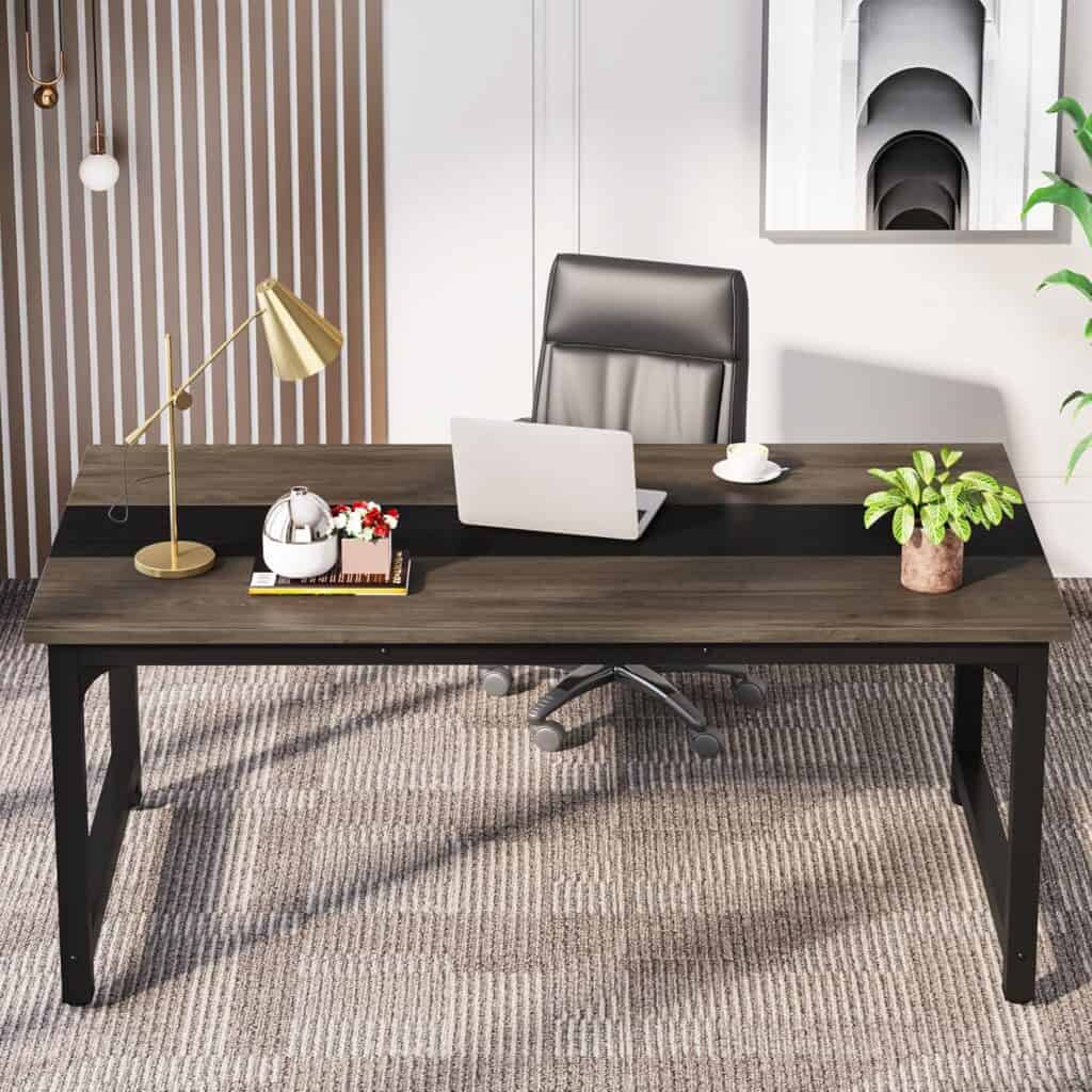 LITTLE TREE 63-Inch Executive Desk - Essential Office Furniture