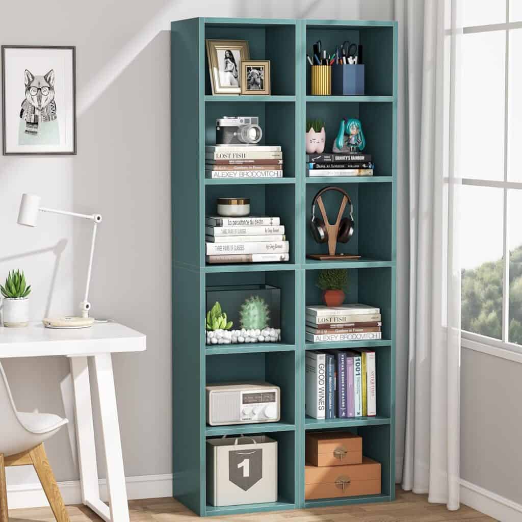 LITTLE TREE 70.9-Inch Narrow Corner Bookshelf - Essential Office Furniture