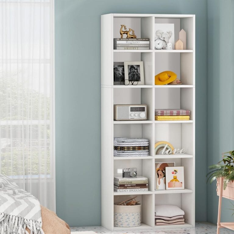 LITTLE TREE 70.9-Inch Tall Corner Bookcase - Essential Office Furniture