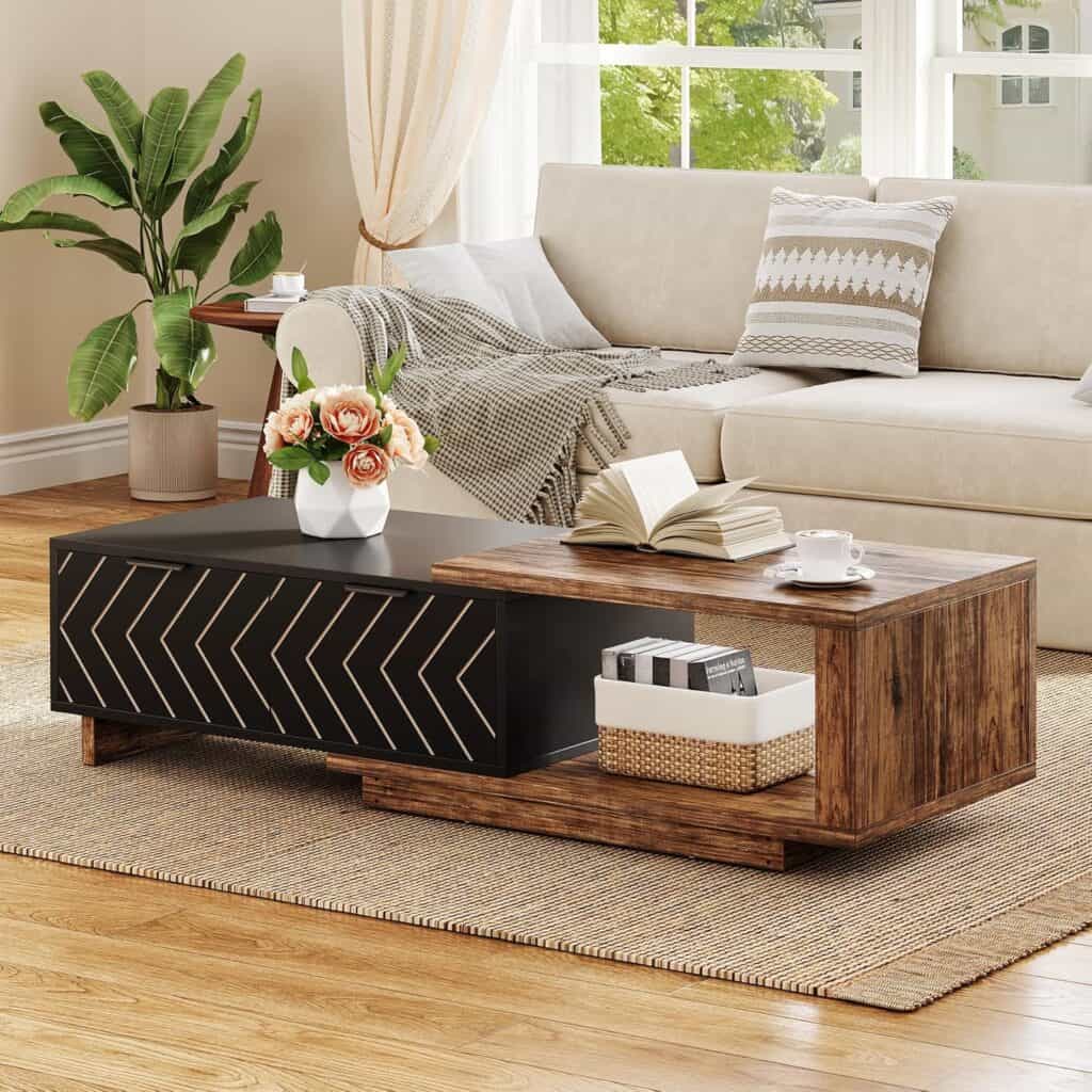 LITTLE TREE Expandable Rectangular Coffee Table - Essential Office ...