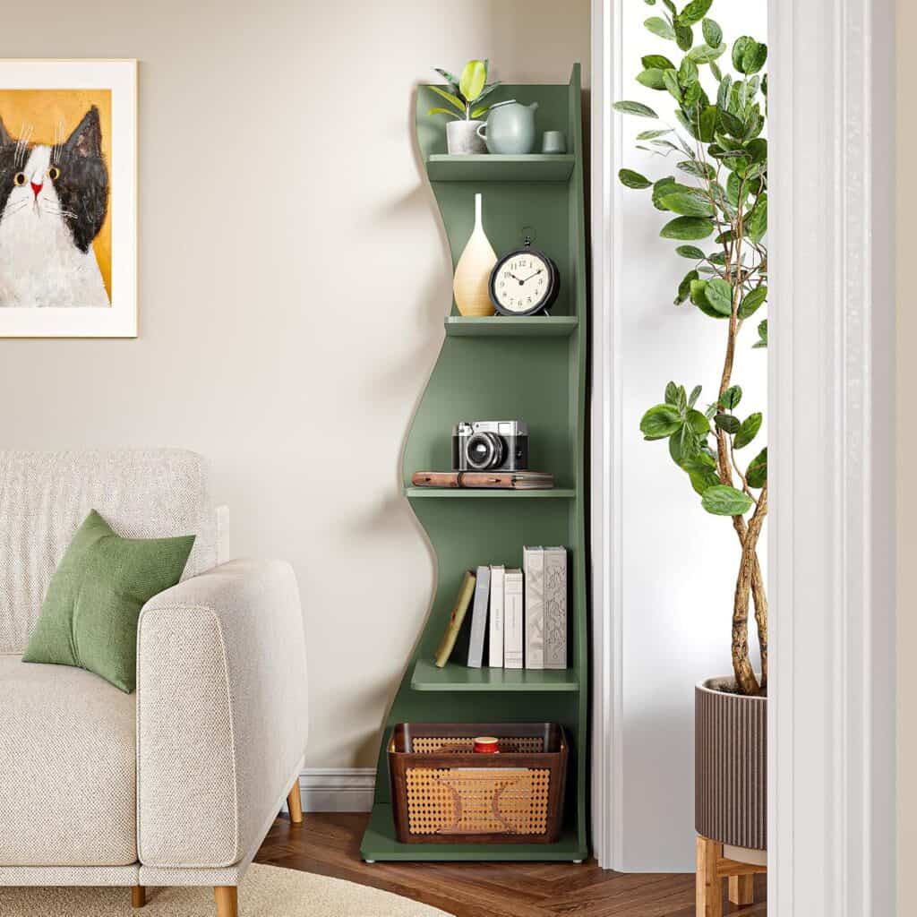 LITTLE TREE Small Corner Shelf-Green - Essential Office Furniture