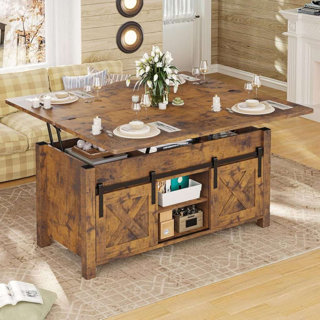 SEDETA 4-in-1 Lift Top Coffee Table - Essential Office Furniture