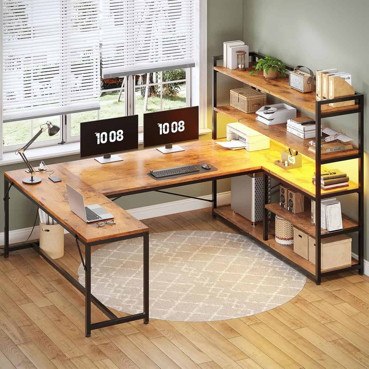 Tribesigns 70.8" Computer Desk– Grey Oak - Essential Office Furniture