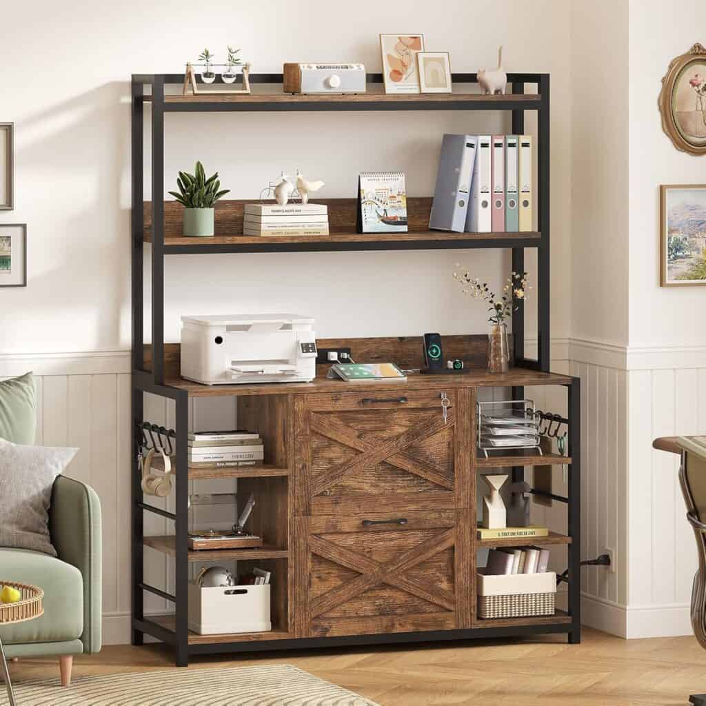 SEDETA Rustic Brown 2-Drawer File Cabinet - Essential Office Furniture