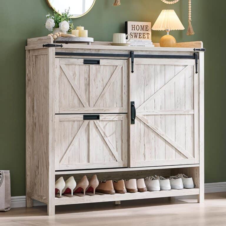 T4TREAM Fabric 6‑Flip Drawer Shoe Cabine - Essential Office Furniture