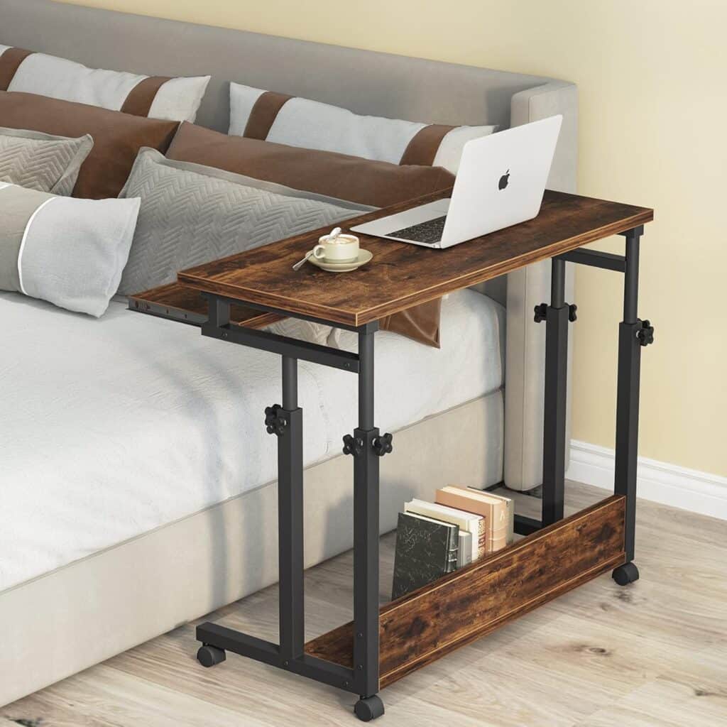 Tribesigns 32-Inch Height Adjustable Portable Desk- Rustic Brown ...