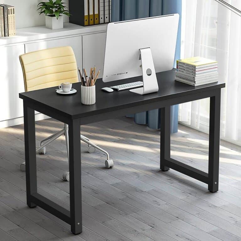 Tribesigns 47-Inch Modern Simple Computer Desk-Black - Essential Office ...