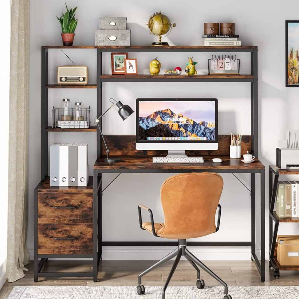 Tribesigns 55-Inch Computer Desk-Brown - Essential Office Furniture