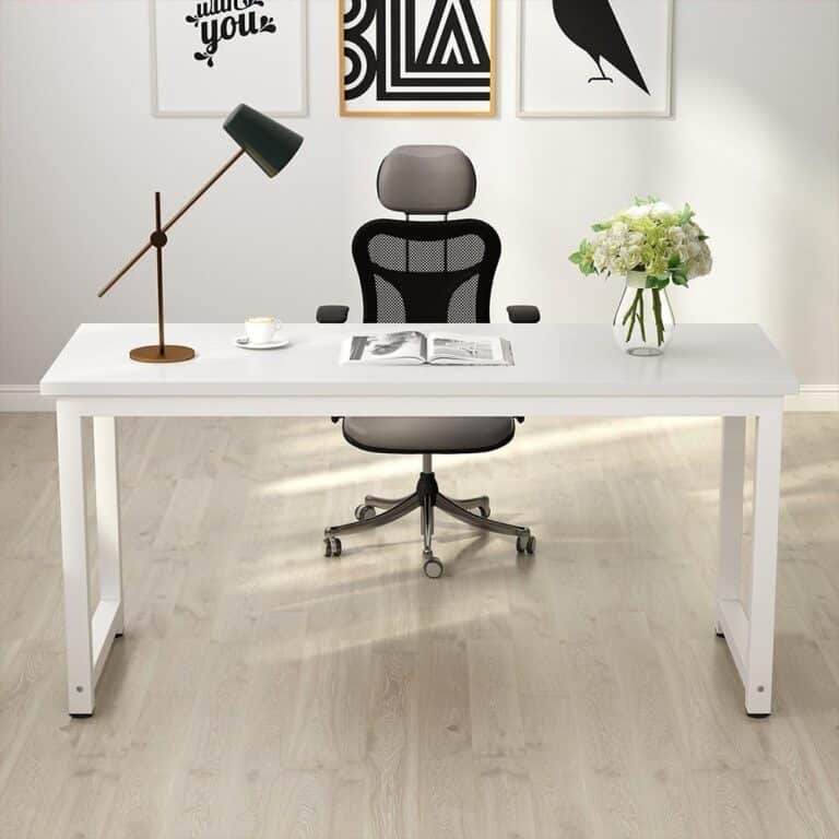Tribesigns 55-Inch Large Office Desk Computer Table-White - Essential ...