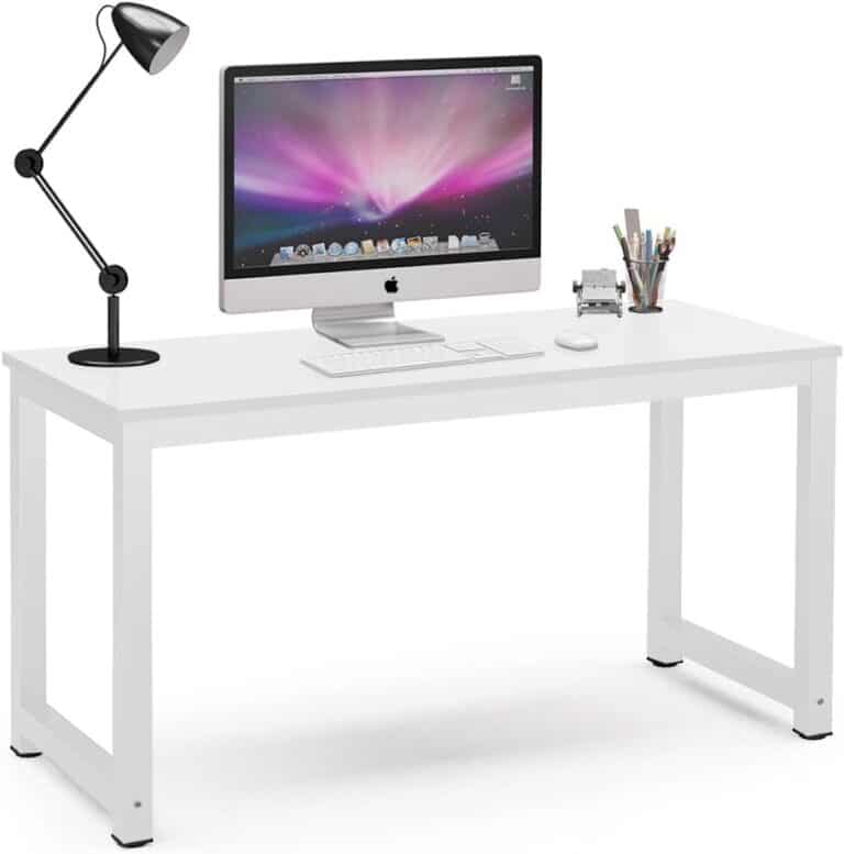 Tribesigns 55-Inch Large Office Desk Computer Table-White - Essential ...