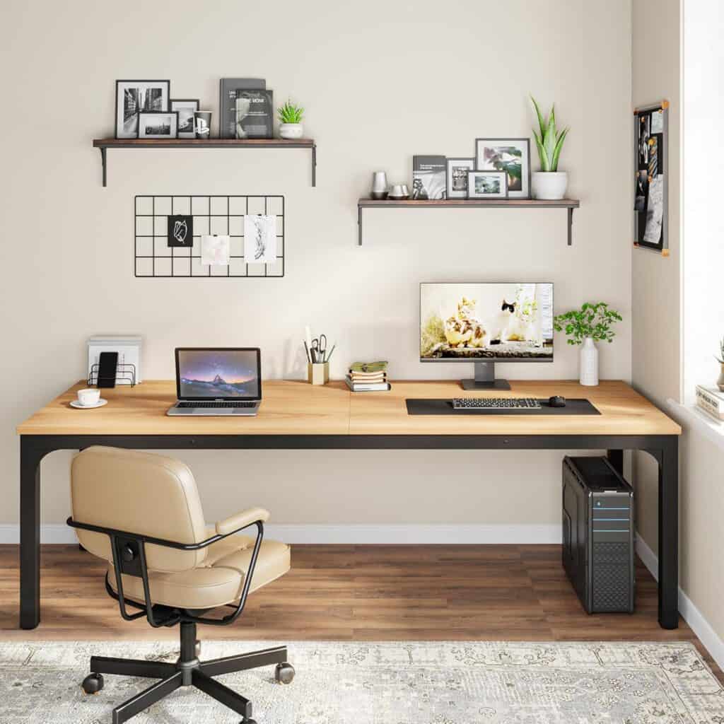 Tribesigns 78.7-Inch Extra Long Double Computer Desk - Essential Office ...