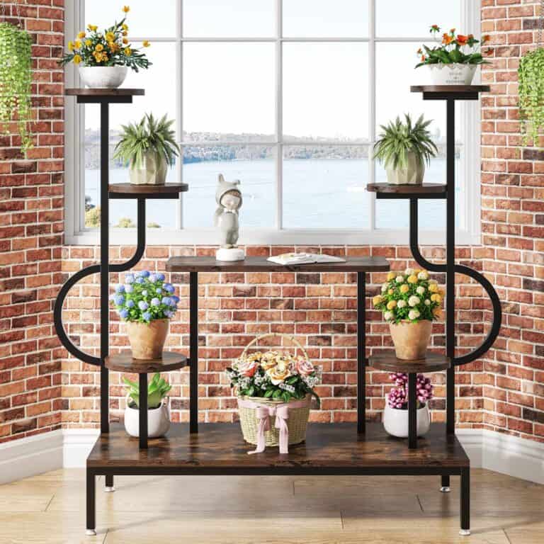 Tribesigns 8-Tier Metal Plant Stand with Shelves - Essential Office ...