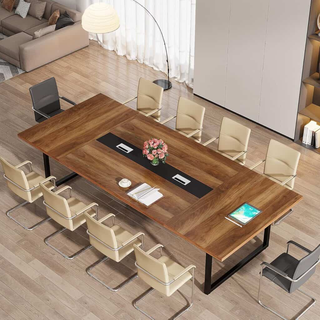 Tribesigns 8‑Foot Conference Table-Light Red Maple - Essential Office ...