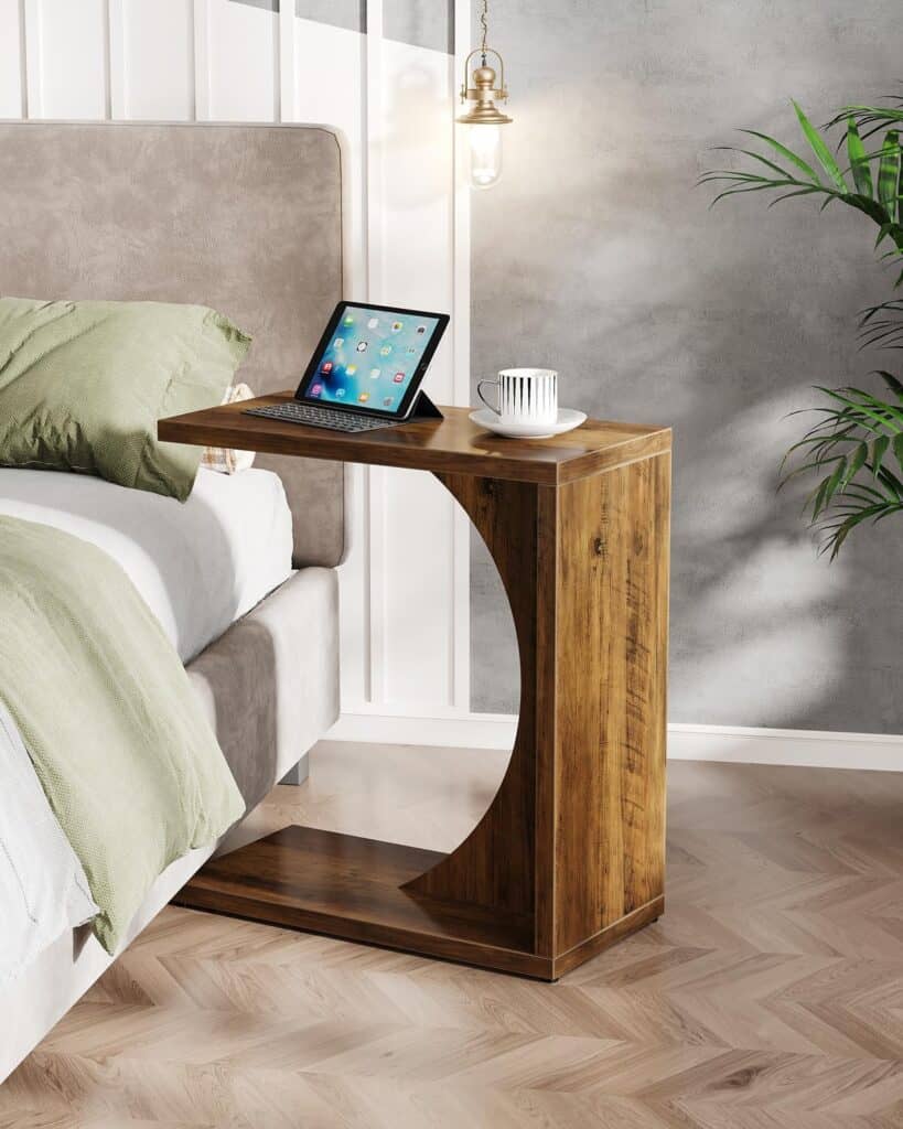 Tribesigns C-Shaped End Table - Essential Office Furniture