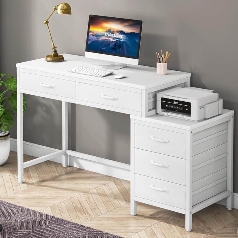 Tribesigns Computer Desk – Modern White - Essential Office Furniture