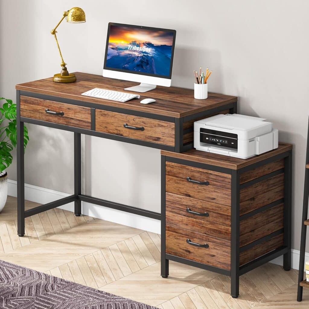 Tribesigns Computer Desk – Rustic Brown - Essential Office Furniture