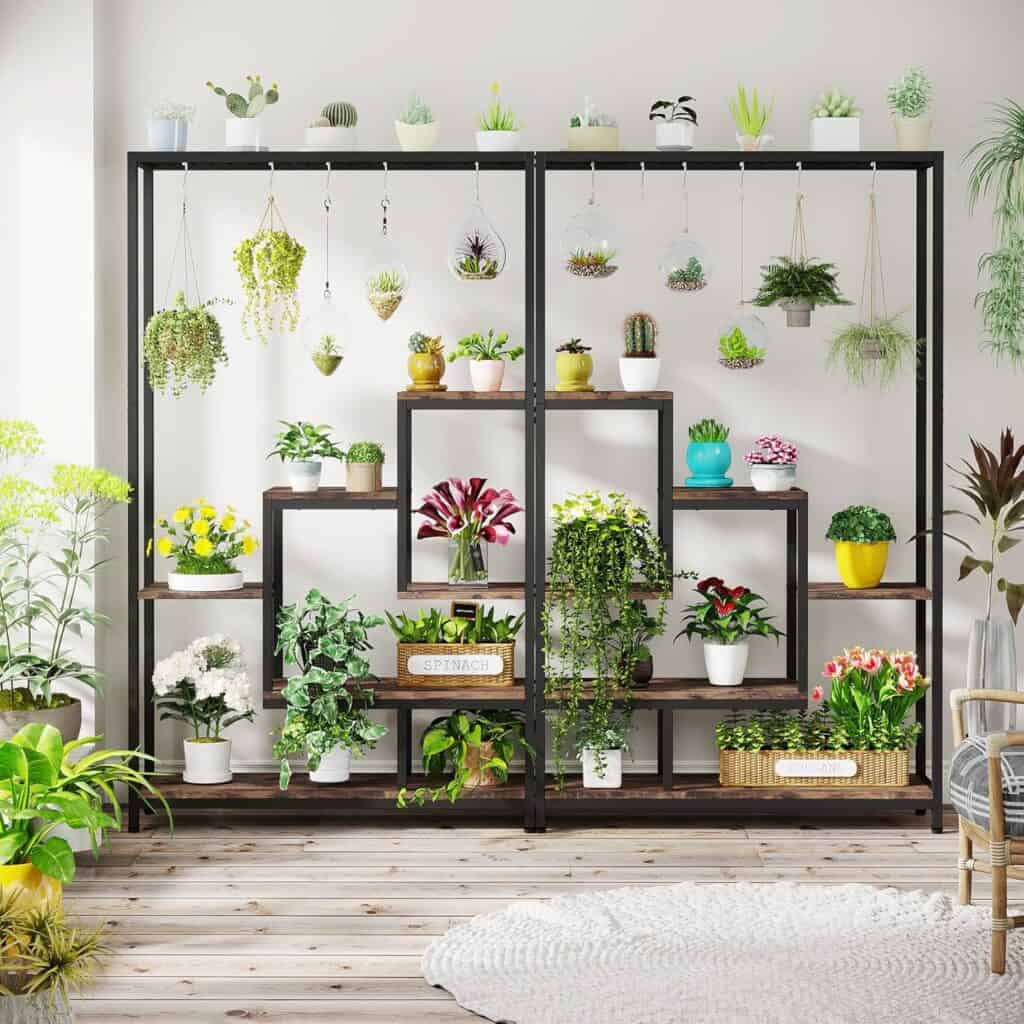 Tribesigns 70.9-Inch 5-Tier Brown Plant Stand - Essential Office Furniture