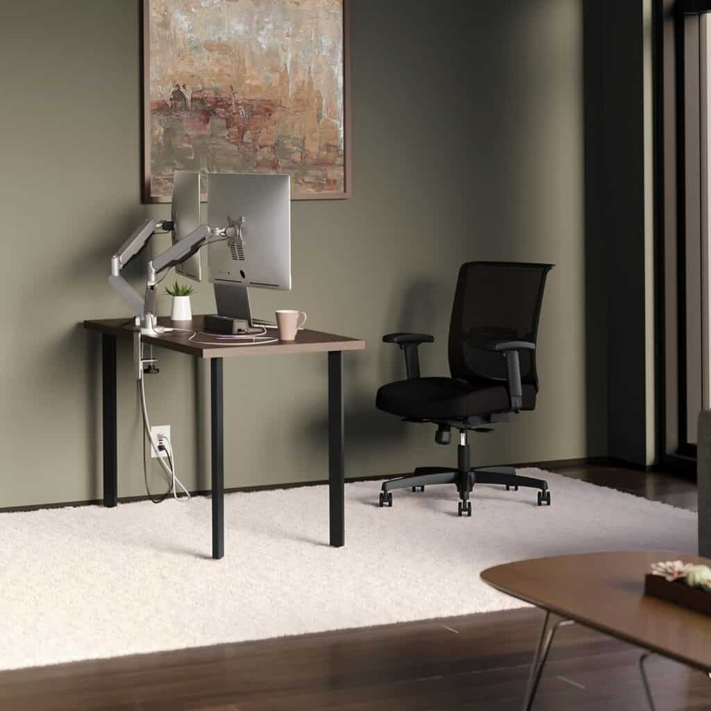 HON Coze Home Office Desk-Black - Essential Office Furniture