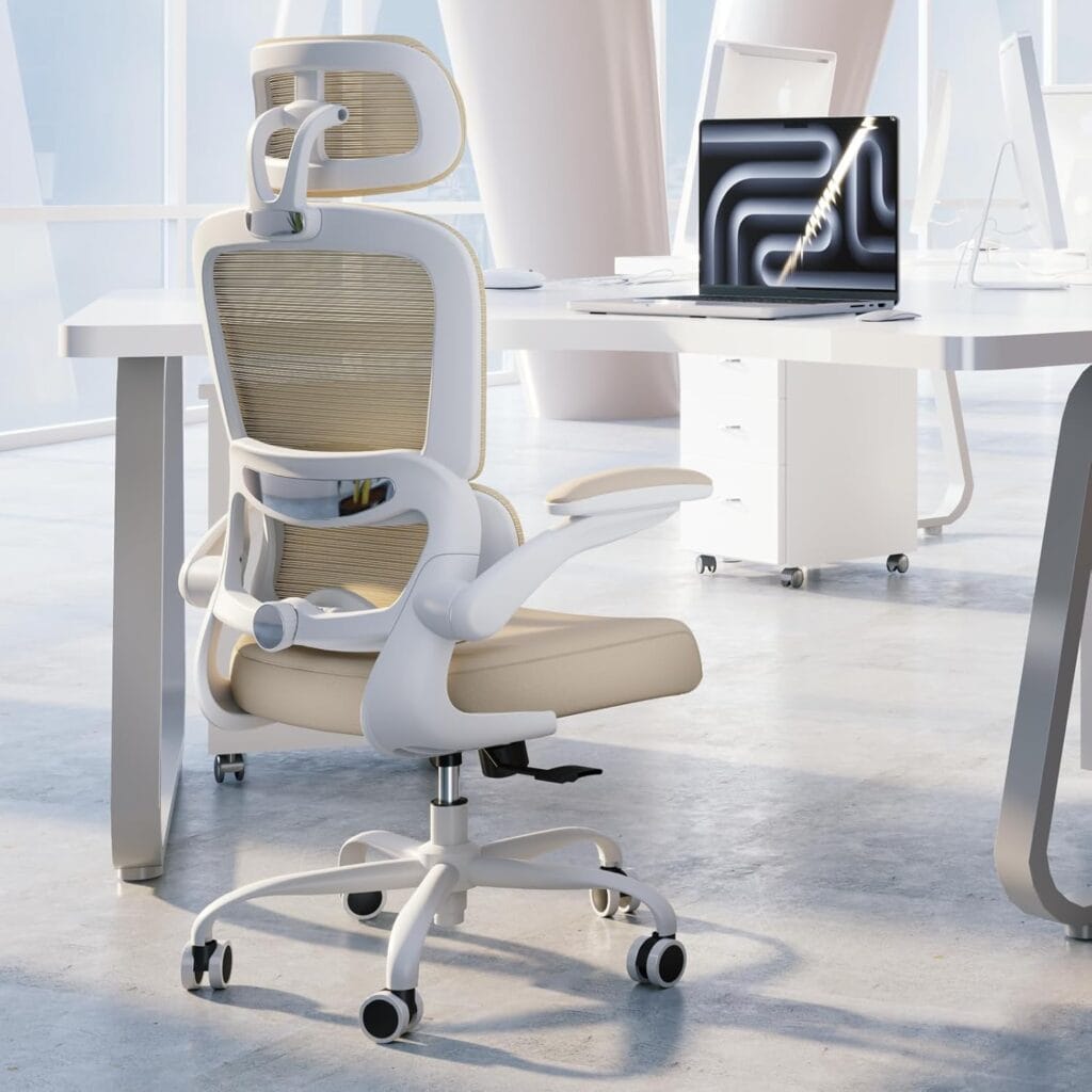 TRALT Office Chair Ergonomic Desk Chair-Beige - Essential Office Furniture